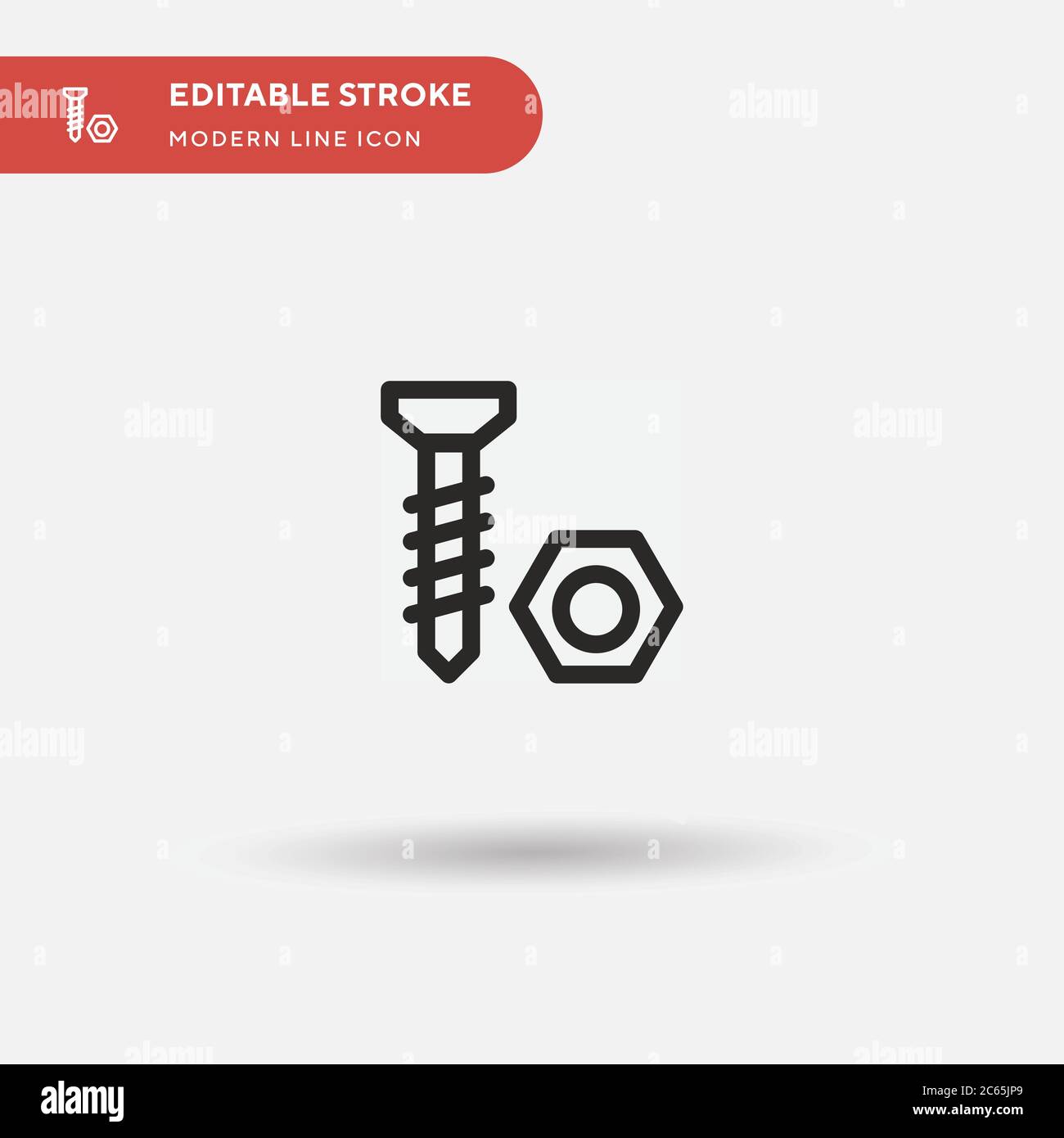 Screw Simple vector icon. Illustration symbol design template for web ...