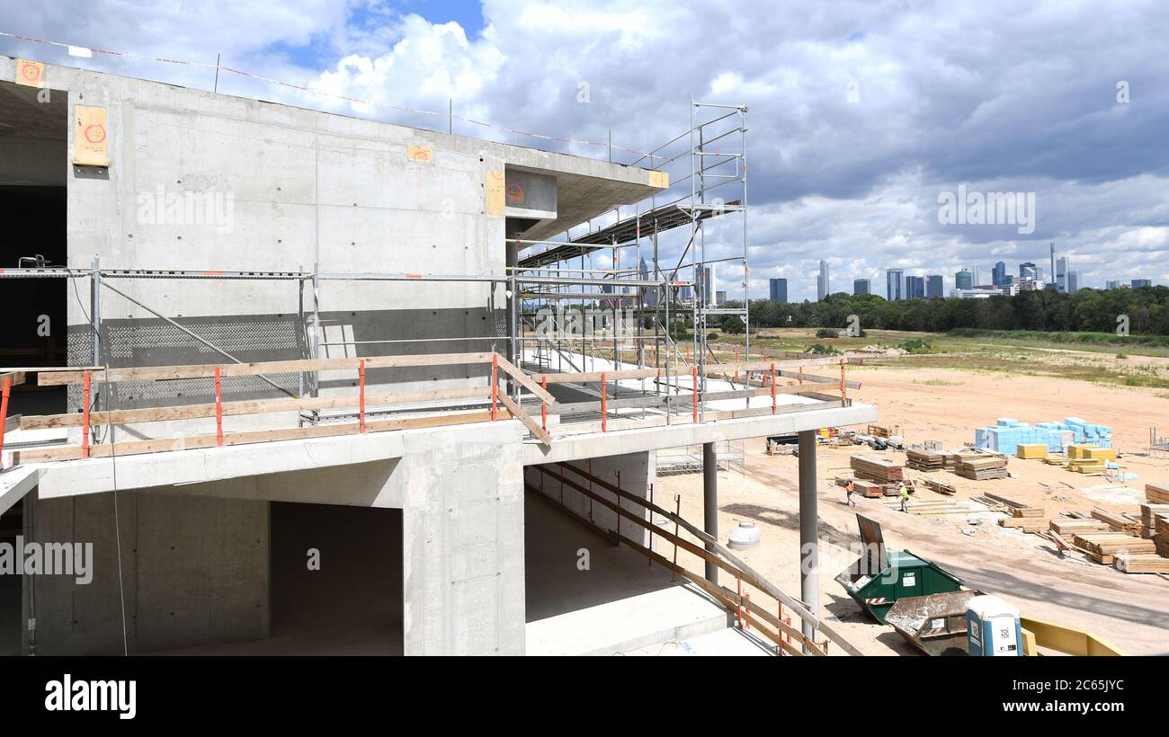Frankfurt, Germany. 07 July 2020, Hessen, Frankfurt/Main: View over the ...