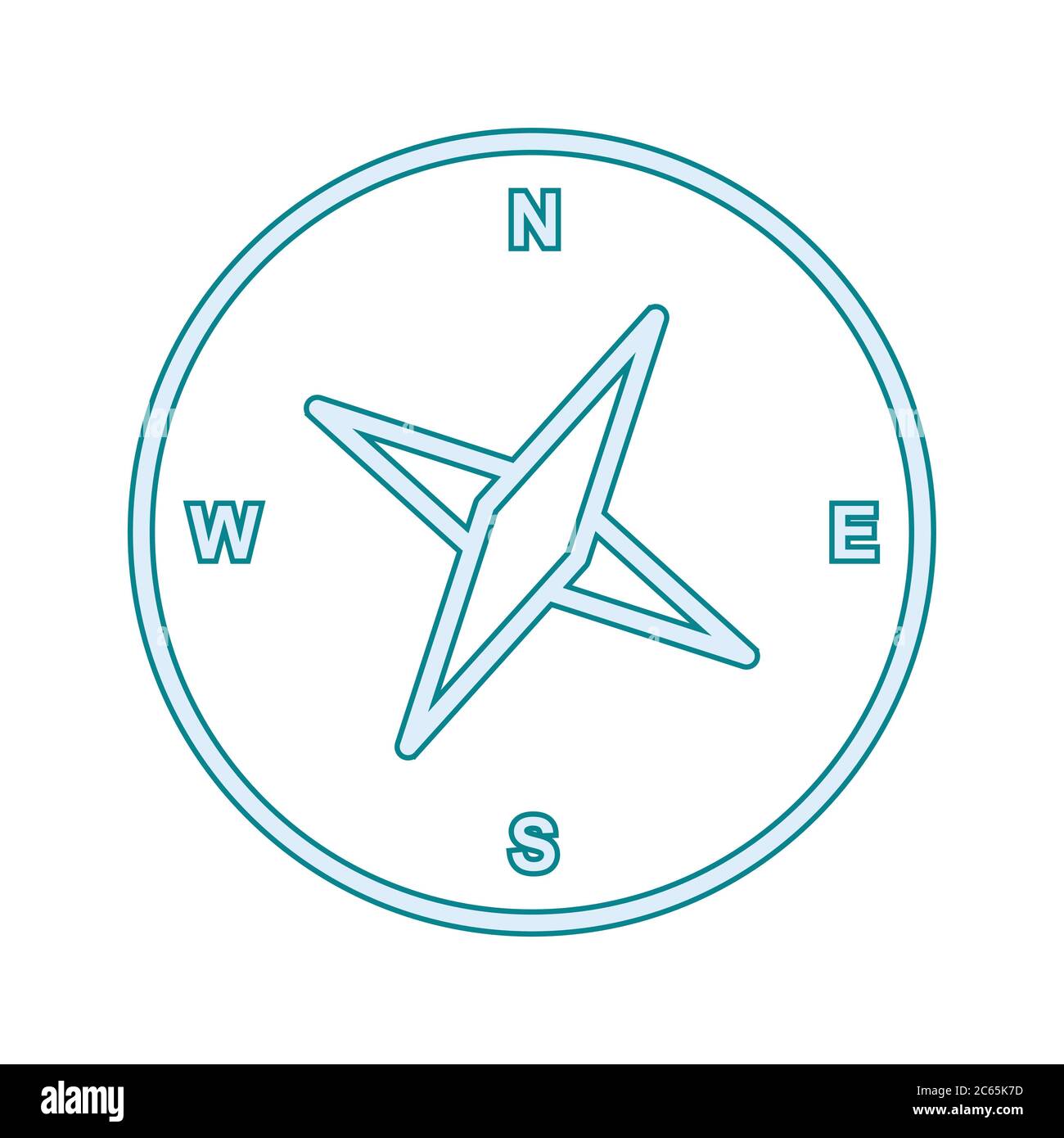 Unique Compass Vector Line Icon Stock Vector Image & Art - Alamy