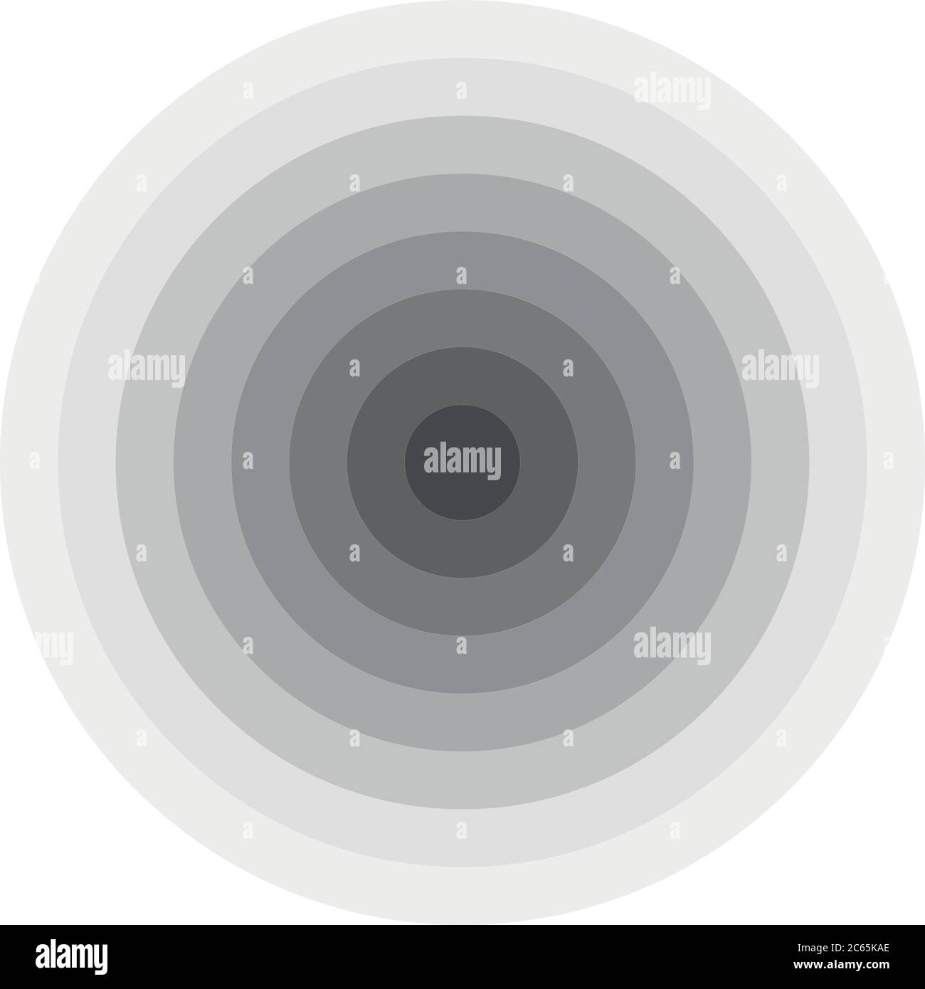Grey concentric rings. Epicenter theme. Simple flat vector illustration ...