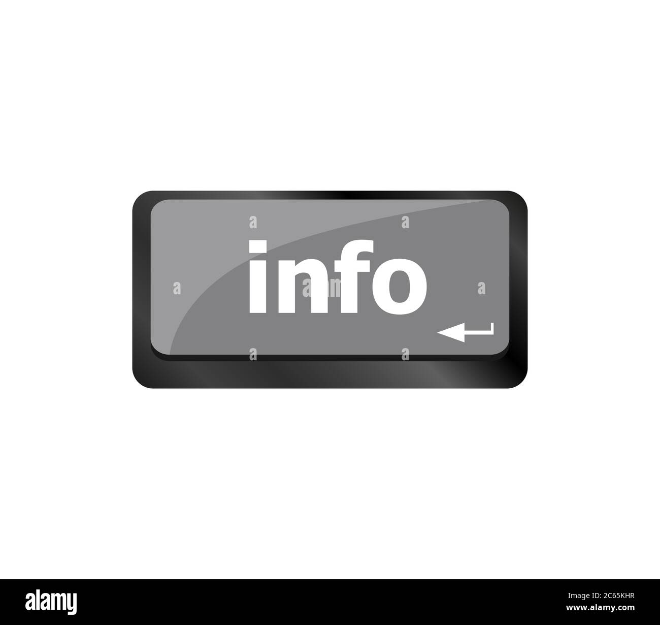 Info text on a button keyboard, business concept Stock Photo - Alamy
