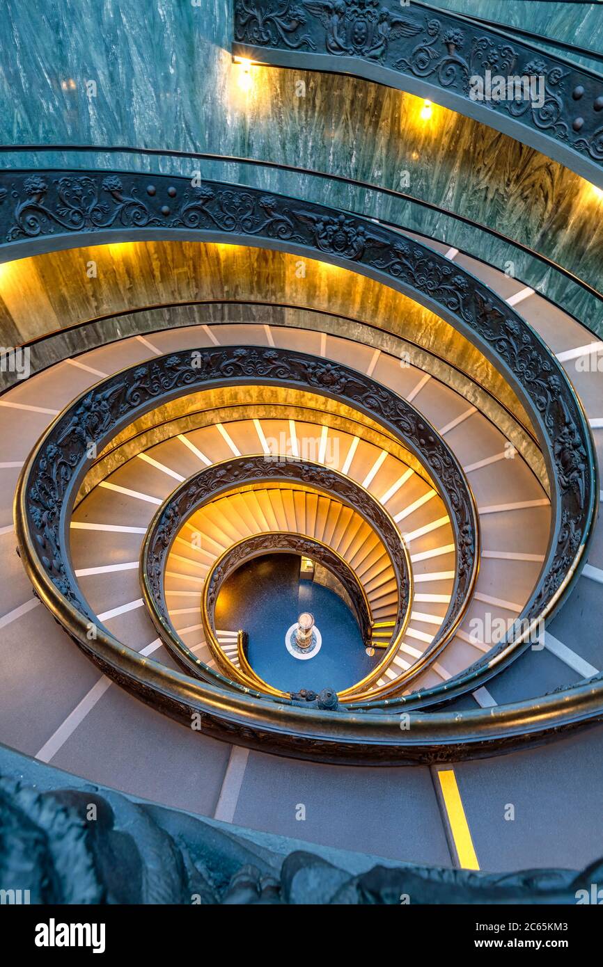 Famous spiral staircase in Vatican Rome, Italy Stock Photo - Alamy