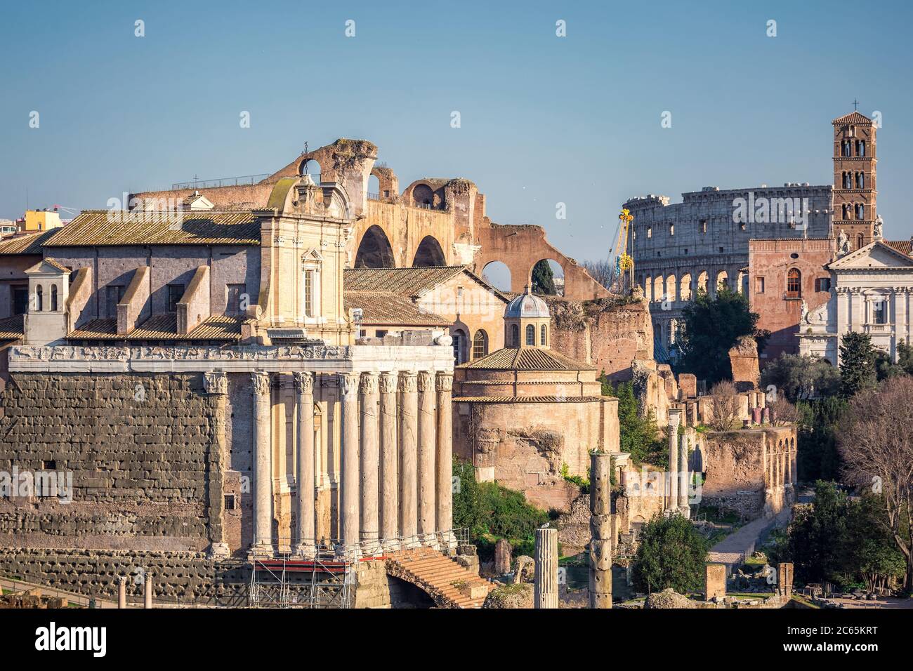 Forum of Caesar in Rome, Italy. Architecture and landmark of Rome ...
