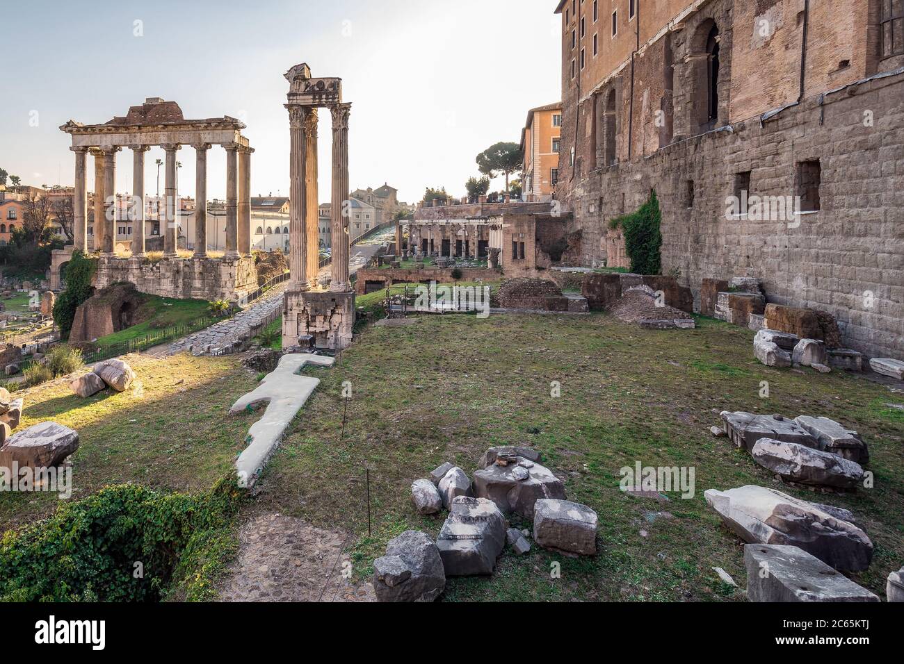 Forum of Caesar in Rome, Italy. Architecture and landmark of Rome ...