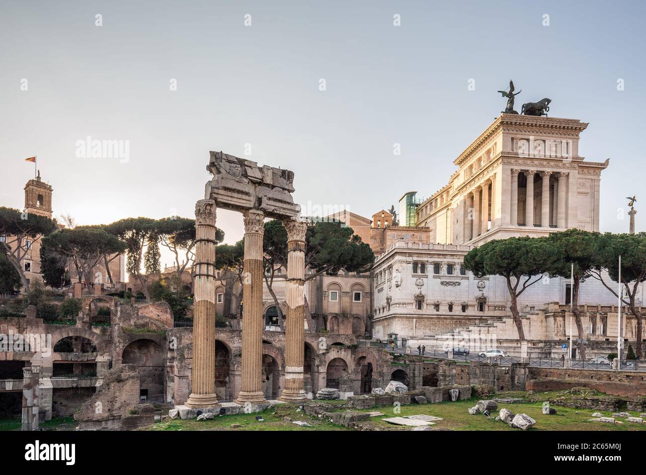 Forum of Caesar in Rome, Italy. Architecture and landmark of Rome ...