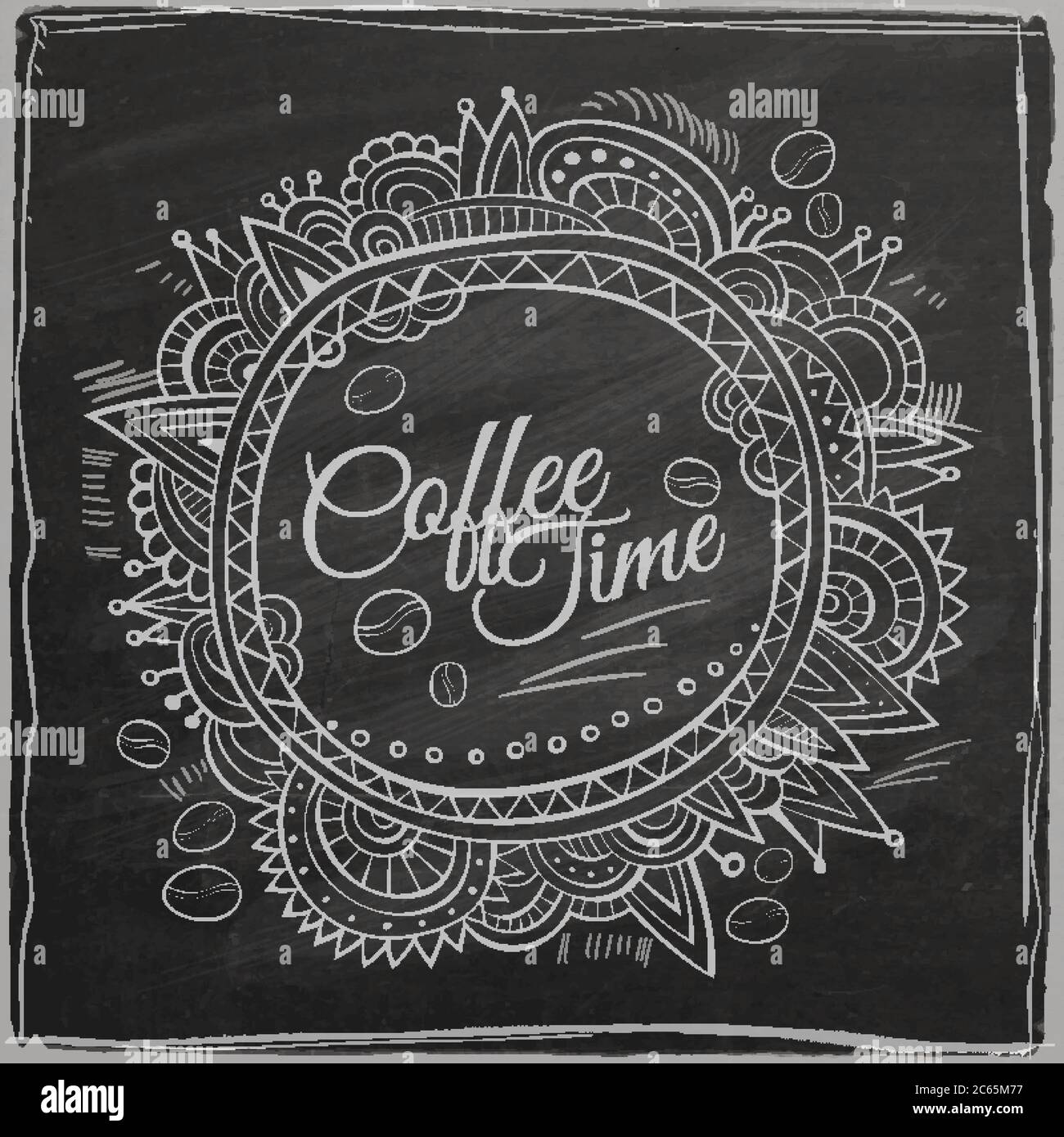 Coffee time decorative border Stock Vector Image & Art - Alamy