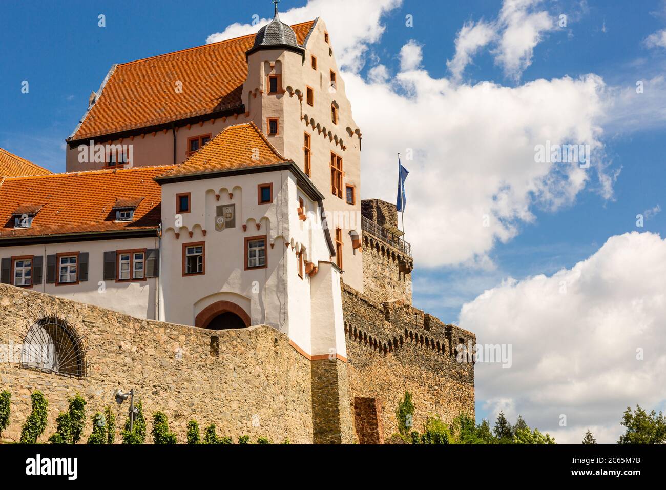Alzenau Castle in Bavaria. Historic places in Germany. Summer in city ...