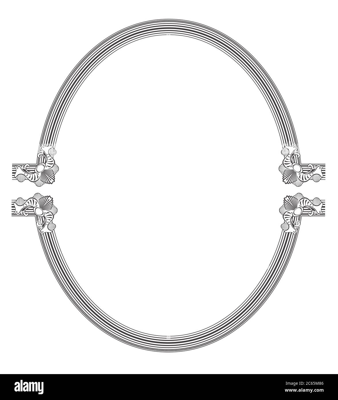 frame elements made in 2d software isolated on white Stock Photo - Alamy