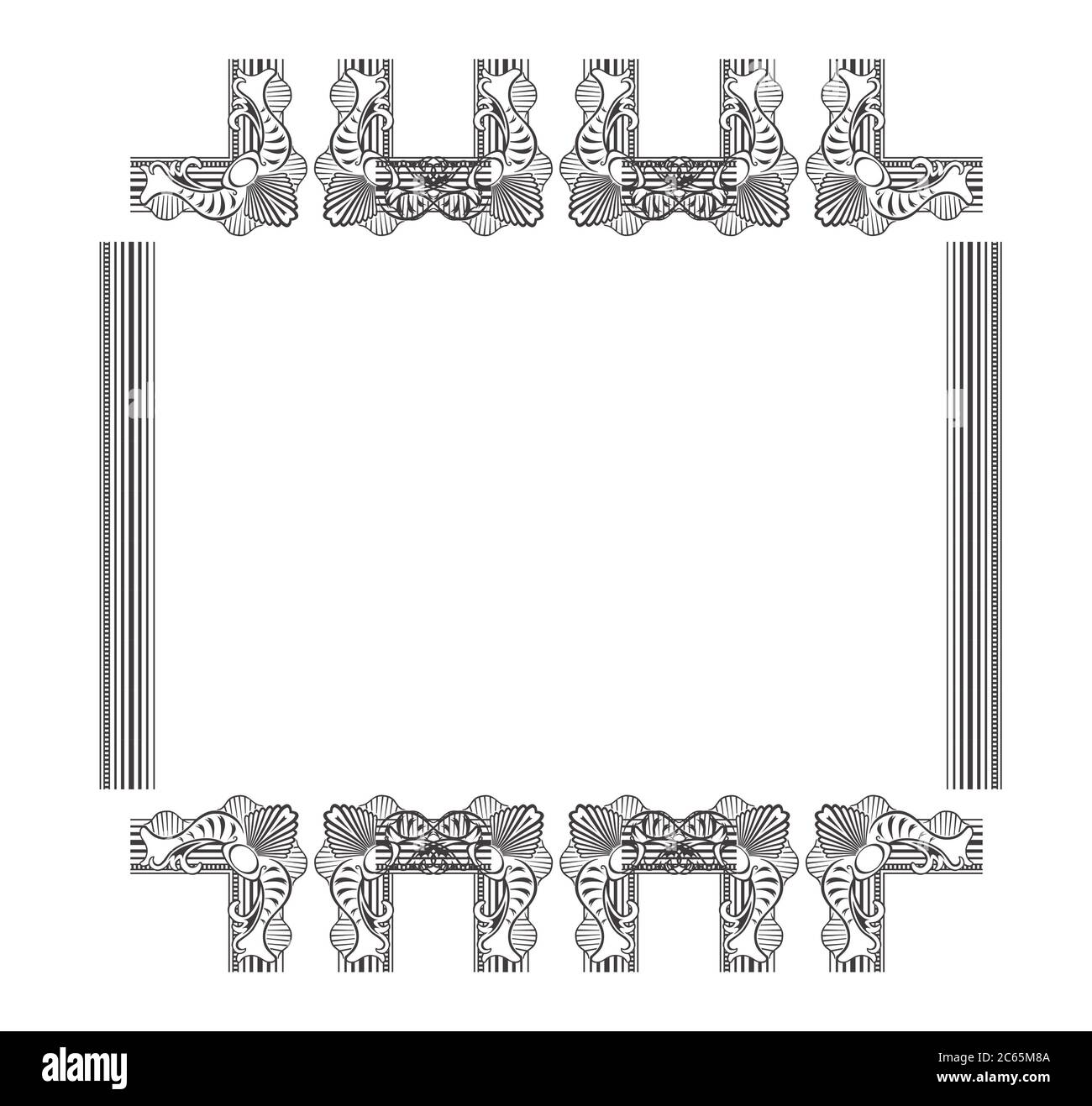 frame elements made in 2d software isolated on white Stock Photo - Alamy