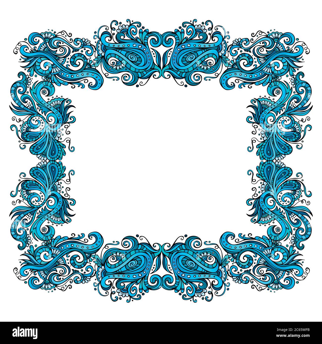 Blue vector repeat border Stock Vector Images - Alamy