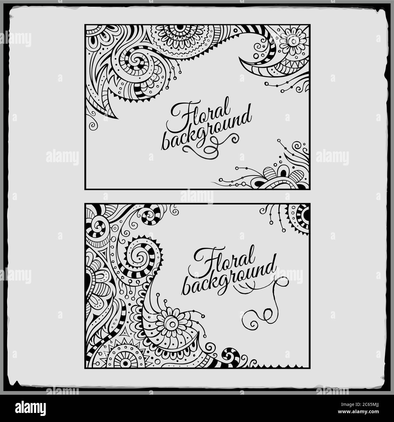 Set of floral decorative vector frames Stock Vector Image & Art - Alamy
