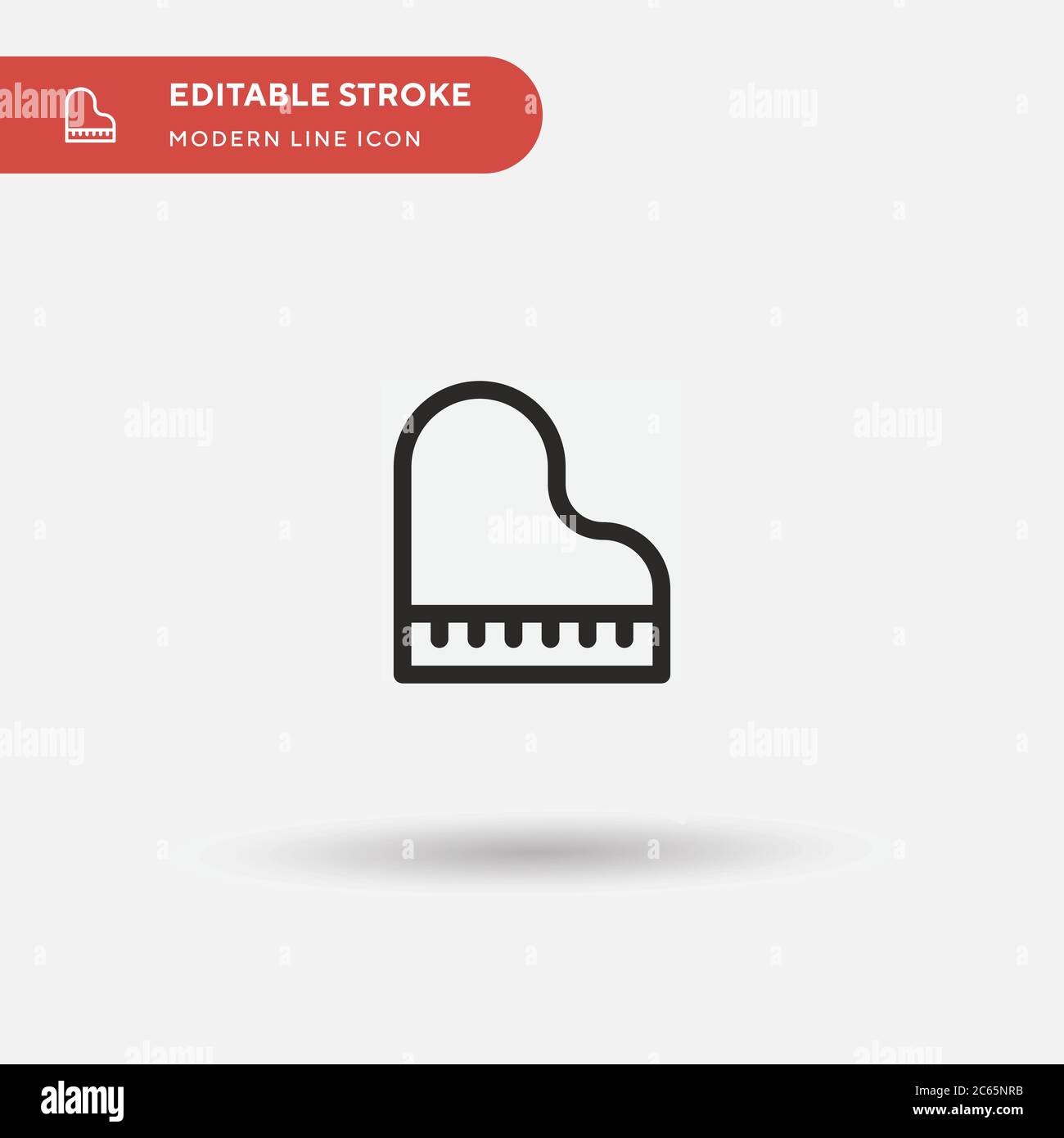 Piano Simple vector icon. Illustration symbol design template for web ...