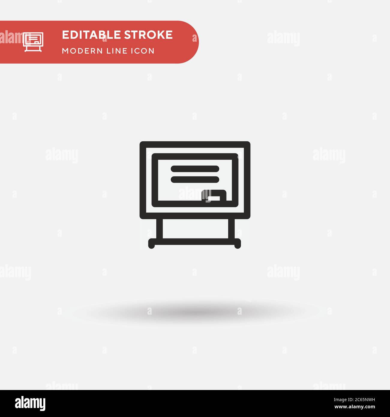 Whiteboard Simple vector icon. Illustration symbol design template for ...