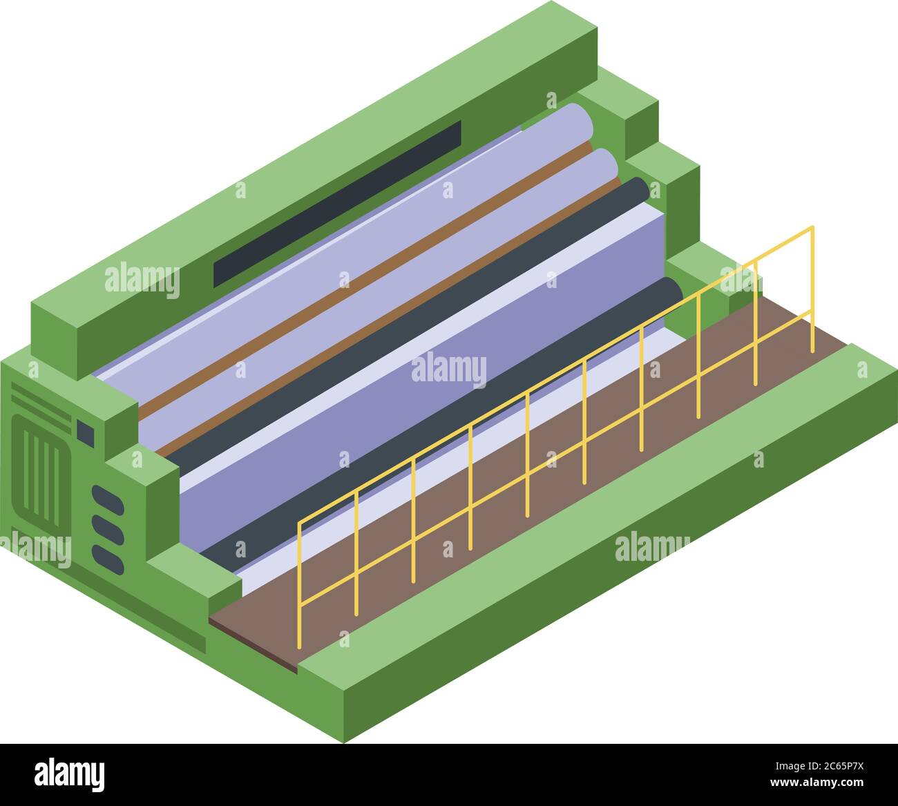 Textile weaving machine Stock Vector Images - Alamy