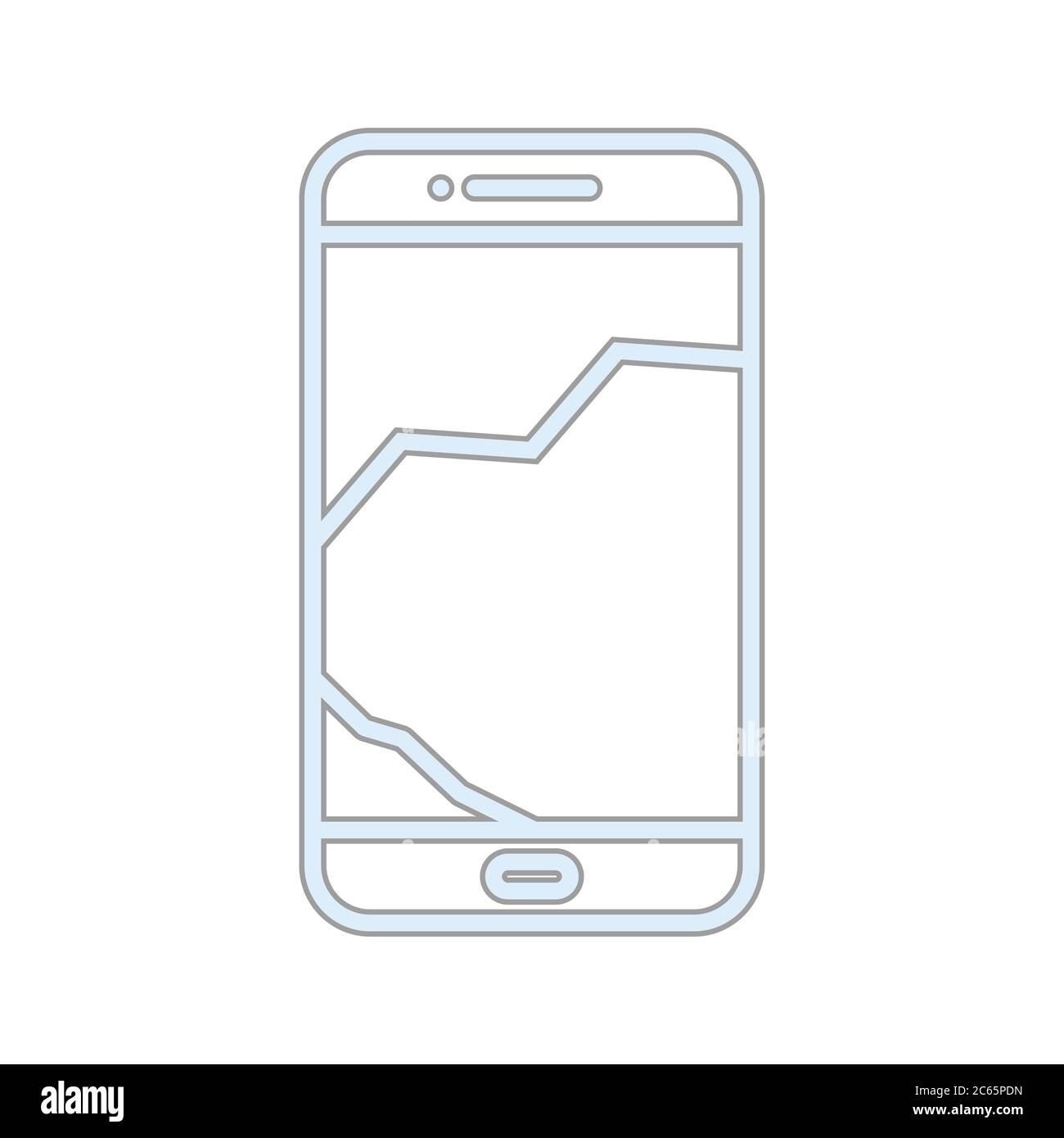 Unique Broken Cell Phone Vector Line Icon Stock Vector Image & Art - Alamy