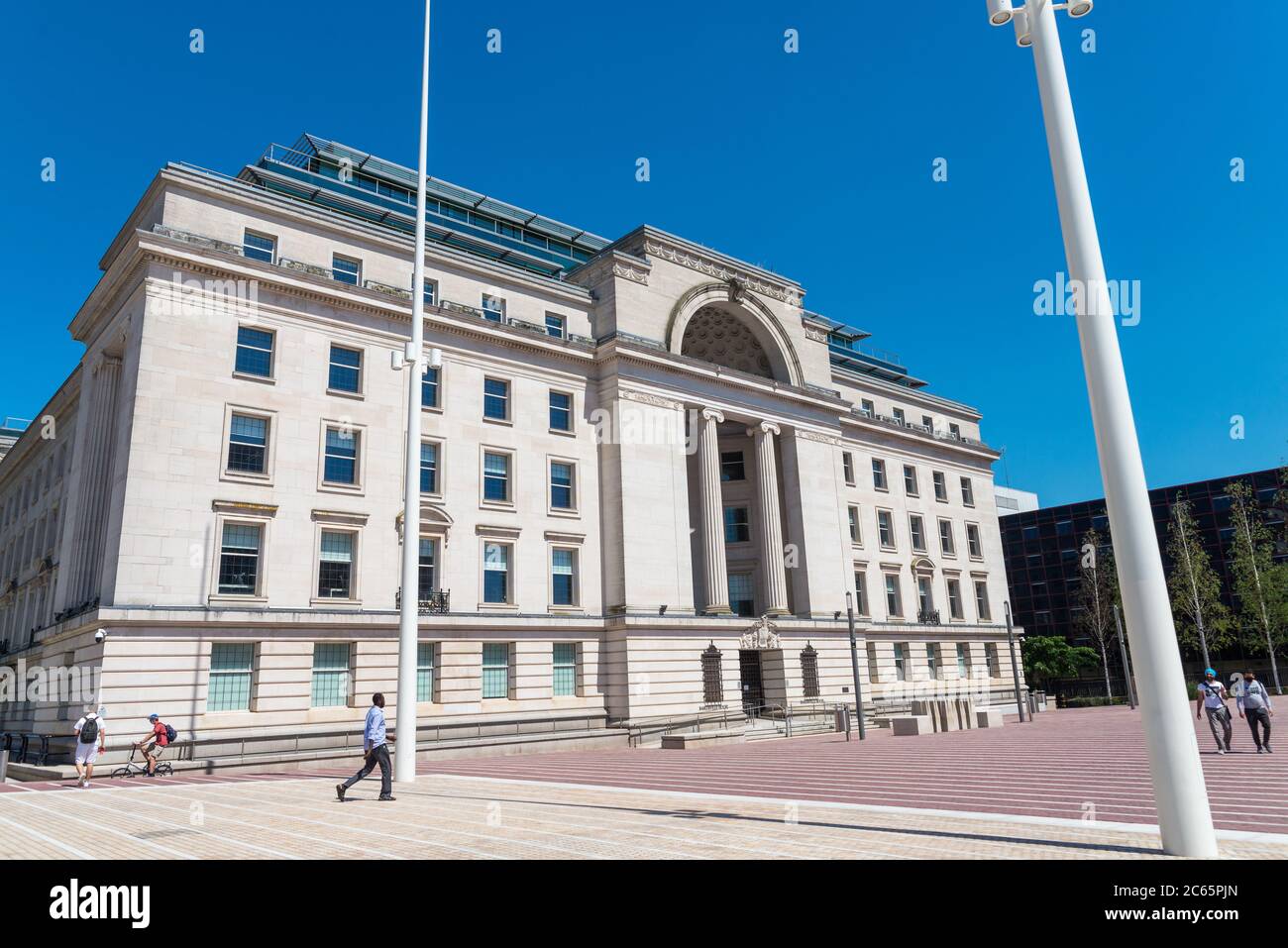 Baskerville House and Hall of Memory in Centenary Square, Birmingham city centre,UK Stock Photo ...
