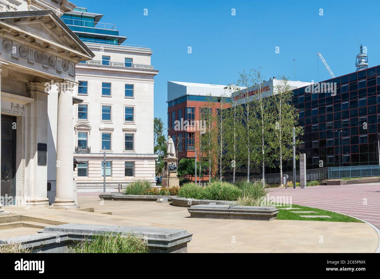 Baskerville House and Hall of Memory in Centenary Square, Birmingham city centre,UK Stock Photo ...