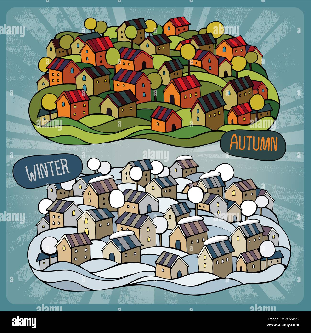 Fairy tree in autumn Stock Vector Images - Alamy