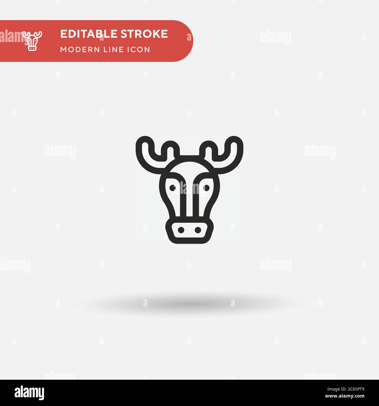 Moose Simple vector icon. Illustration symbol design template for web ...