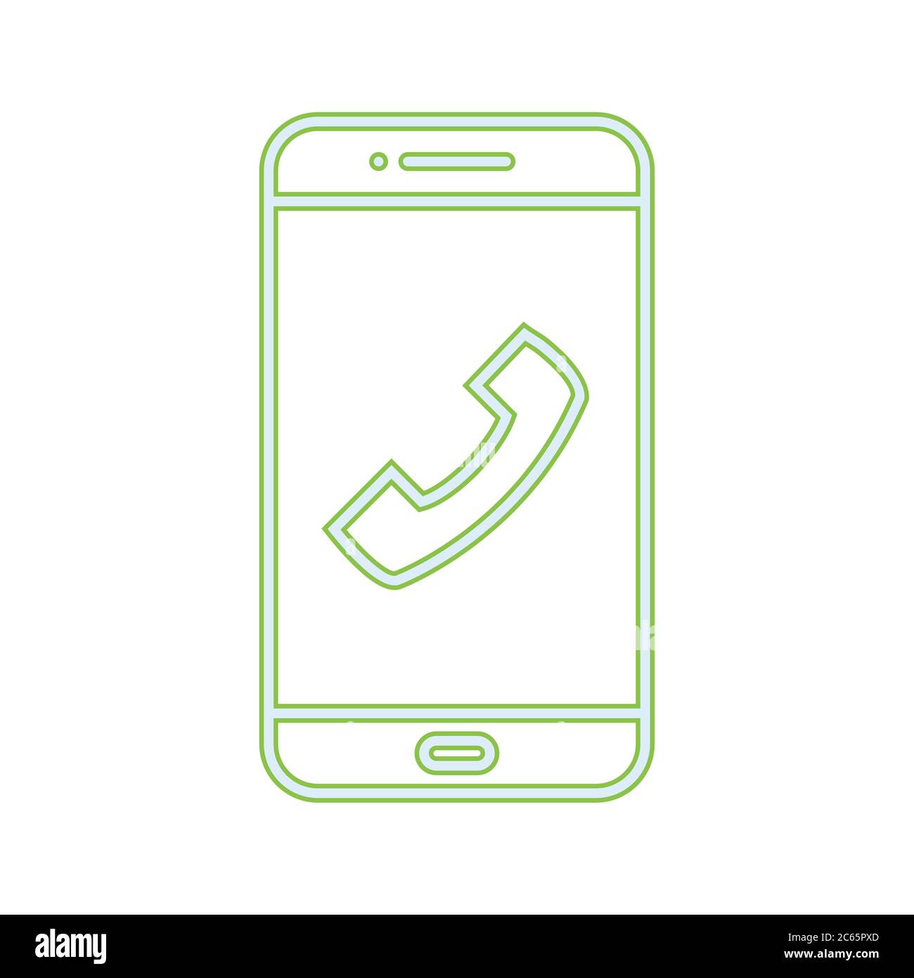 Unique Dial Call Vector Line Icon Stock Vector Image & Art - Alamy