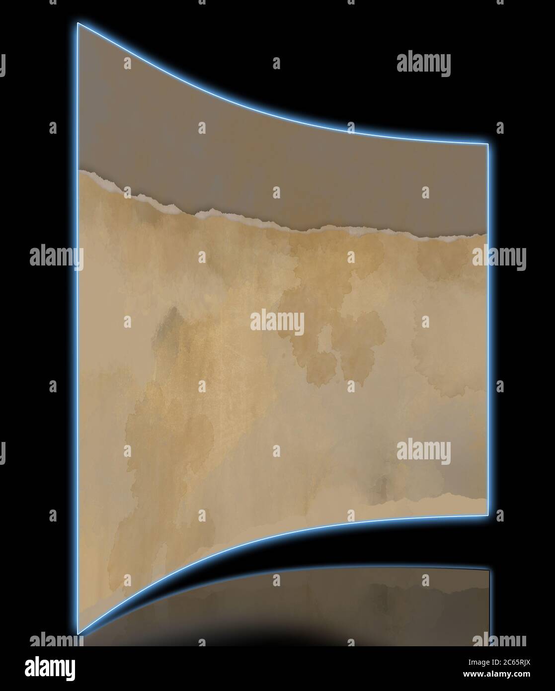 Horizontal ripped paper for background made in 2d software Stock Photo ...