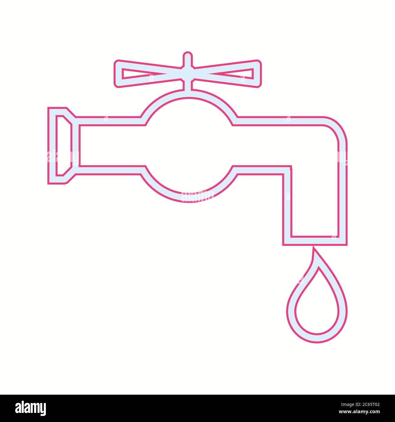 Unique Water Tap Vector Line Icon Stock Vector Image & Art - Alamy
