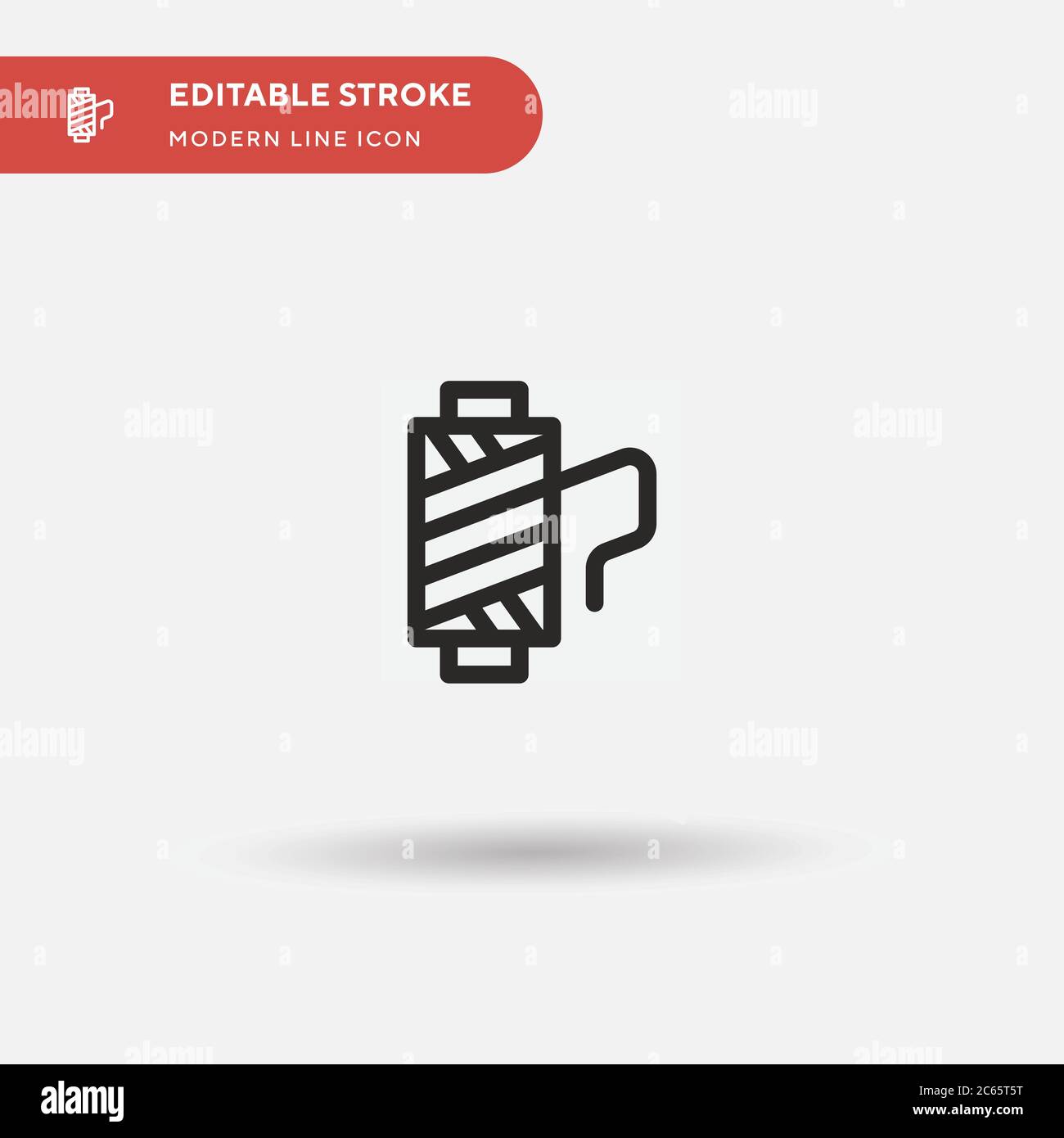 Thread Spool Simple vector icon. Illustration symbol design template ...