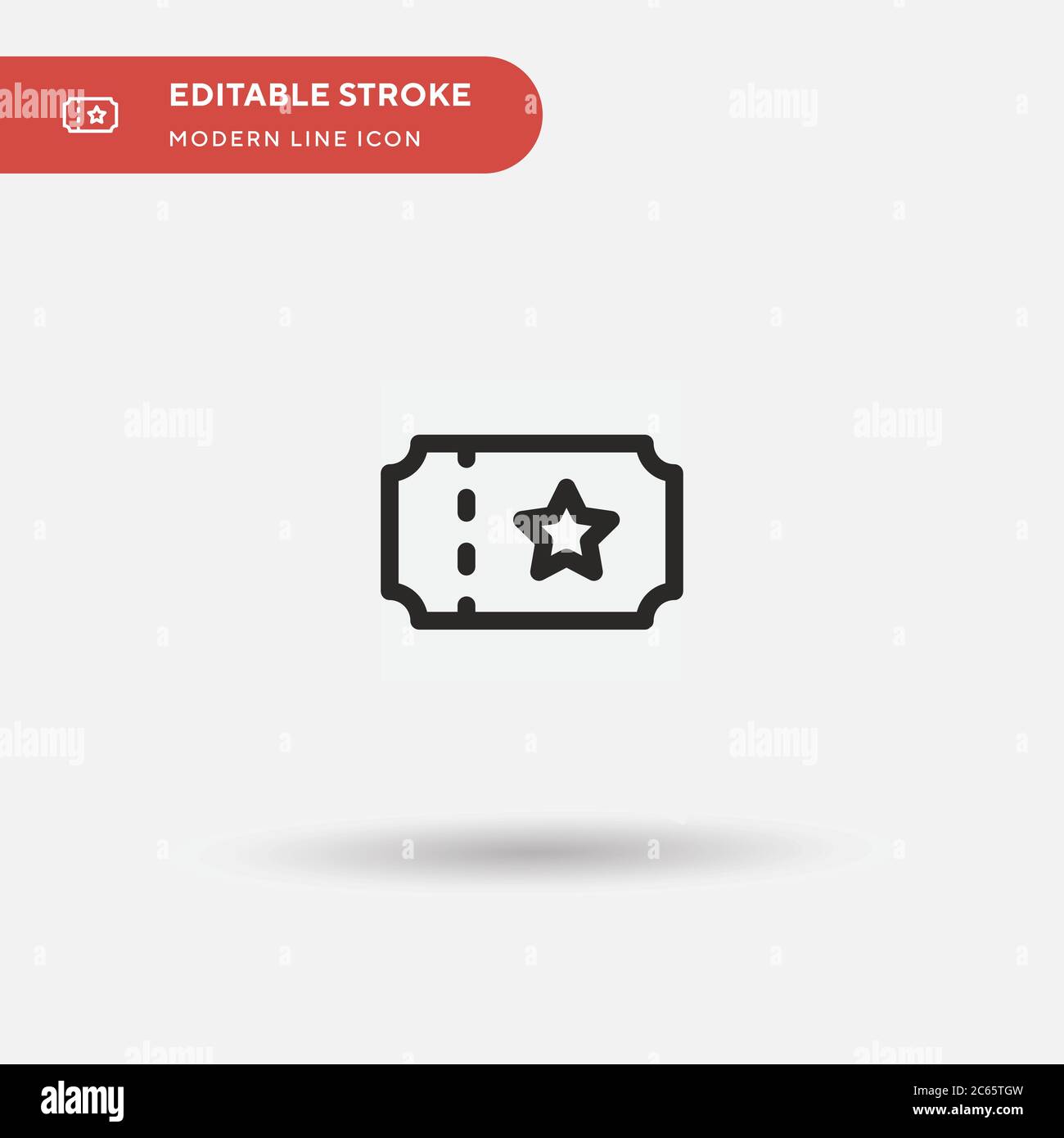 Ticket Simple vector icon. Illustration symbol design template for web ...