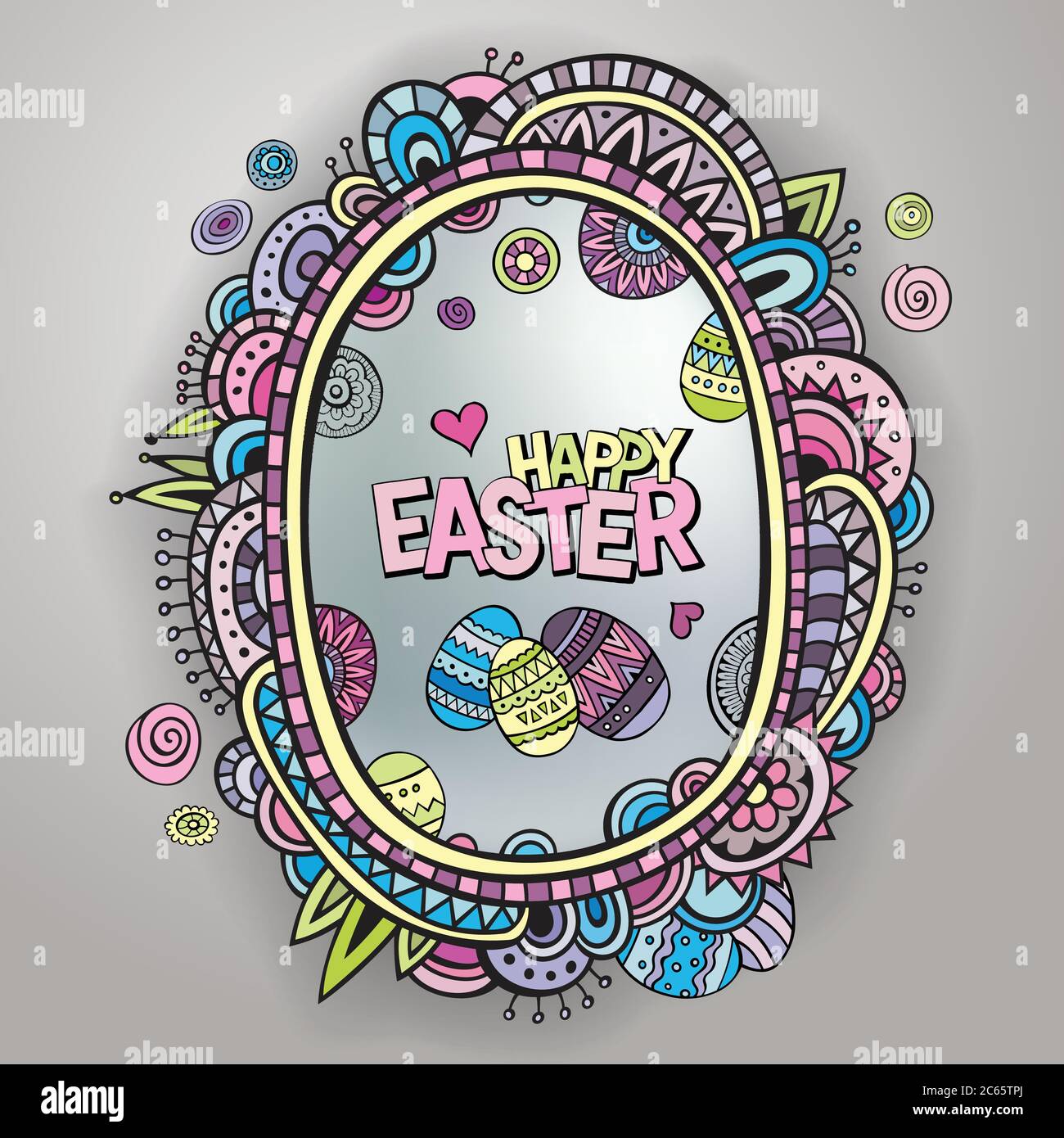 ornamental easter egg frame Stock Vector Image & Art - Alamy