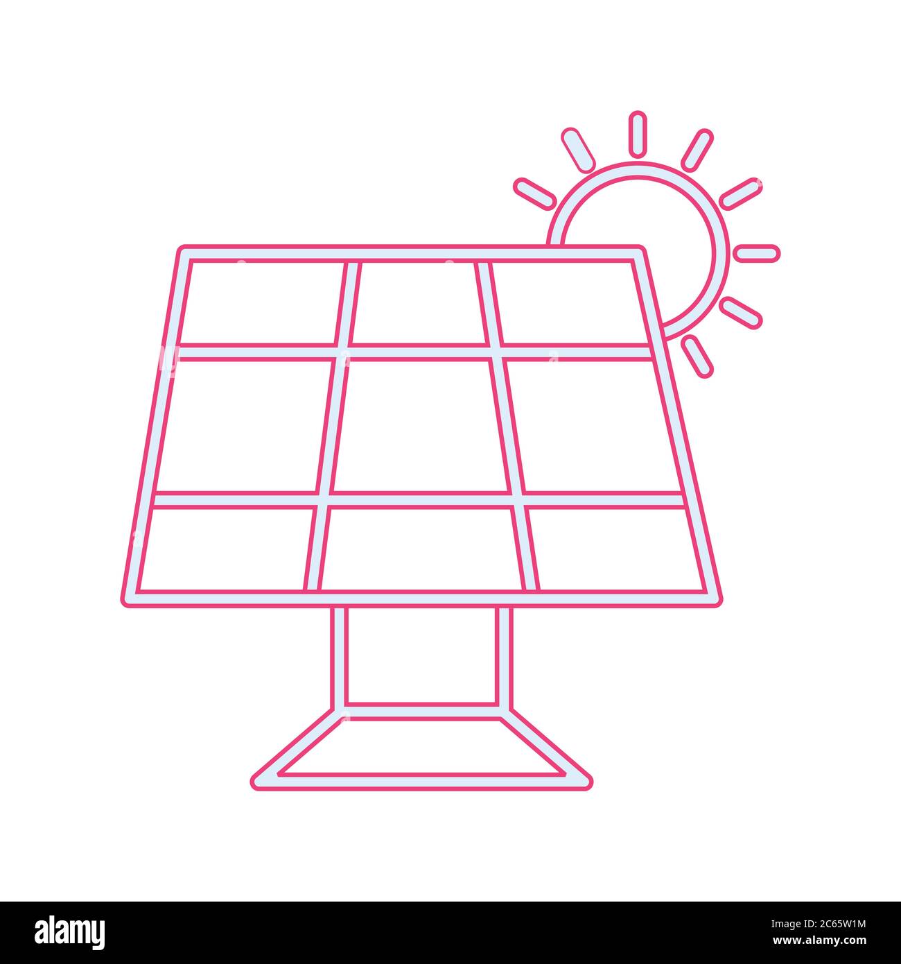 Unique Solar Panel Vector Line Icon Stock Vector Image & Art - Alamy