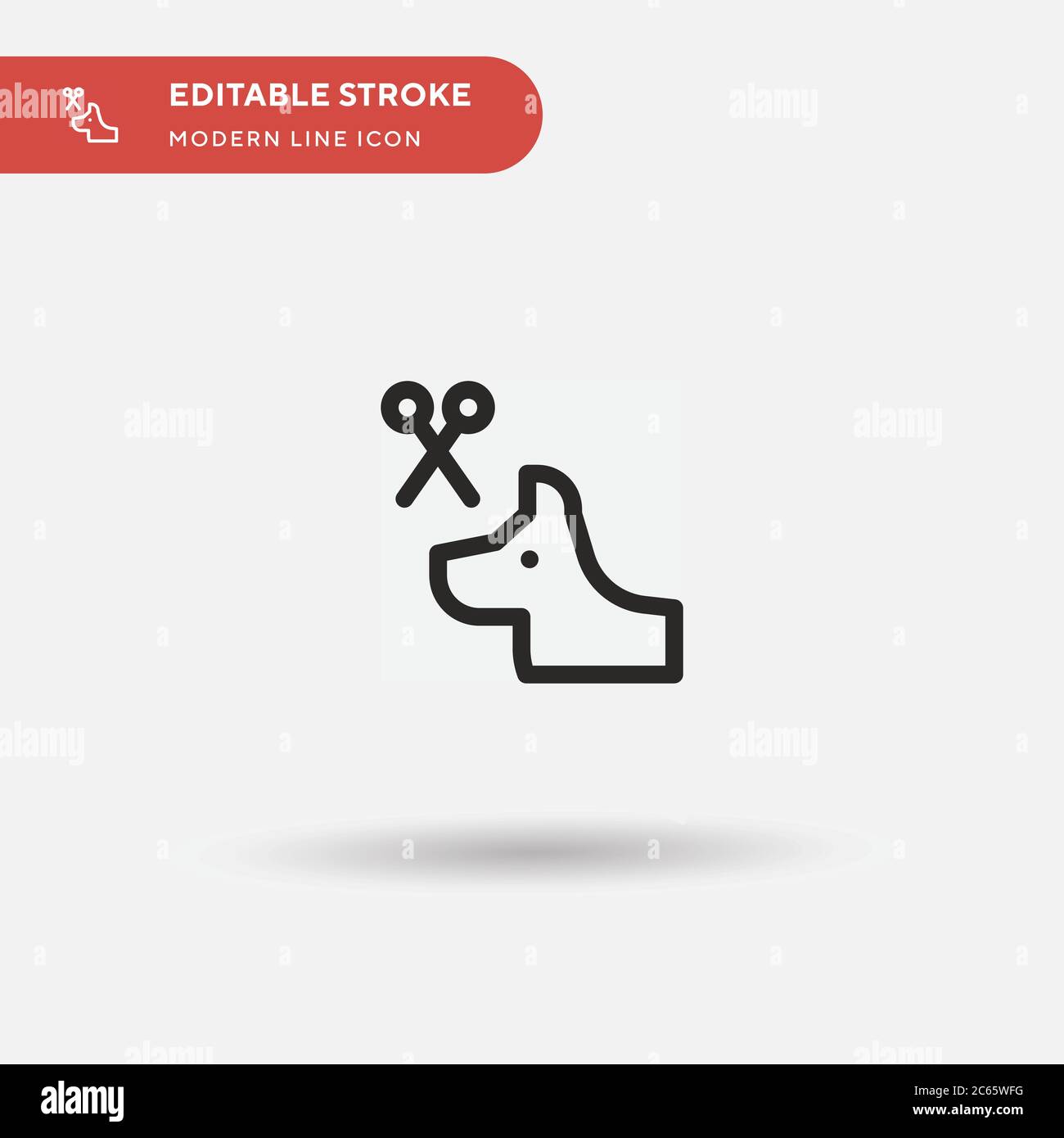 Grooming Simple vector icon. Illustration symbol design template for ...