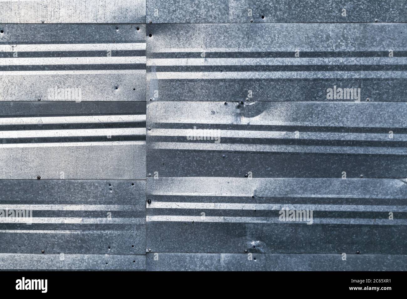 Shiny blue ridged metal wall, background photo texture Stock Photo - Alamy