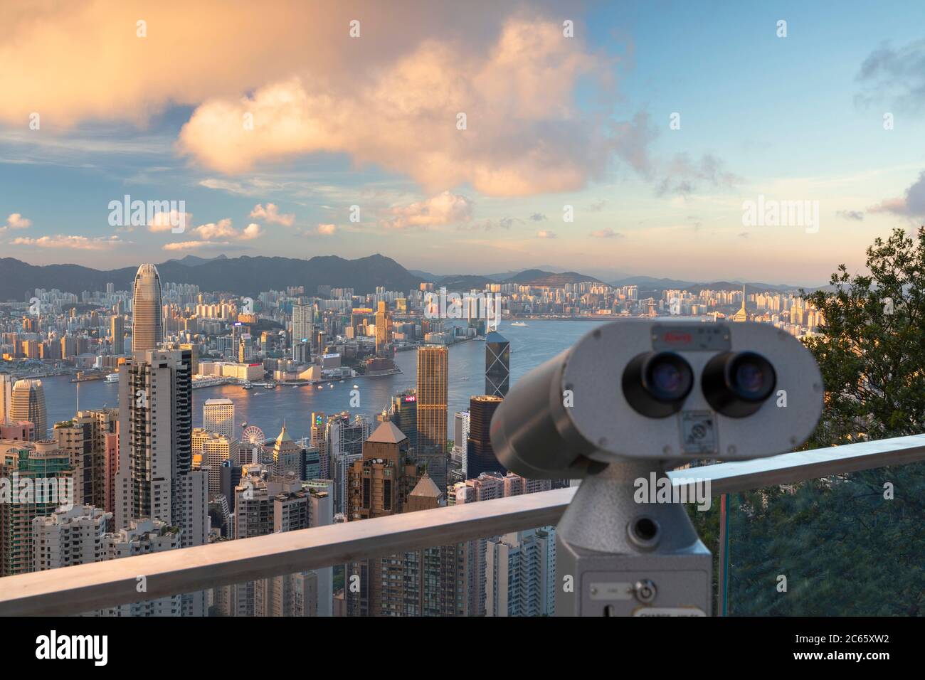 Skyline from Peak Galleria rooftop, Hong Kong Stock Photo - Alamy