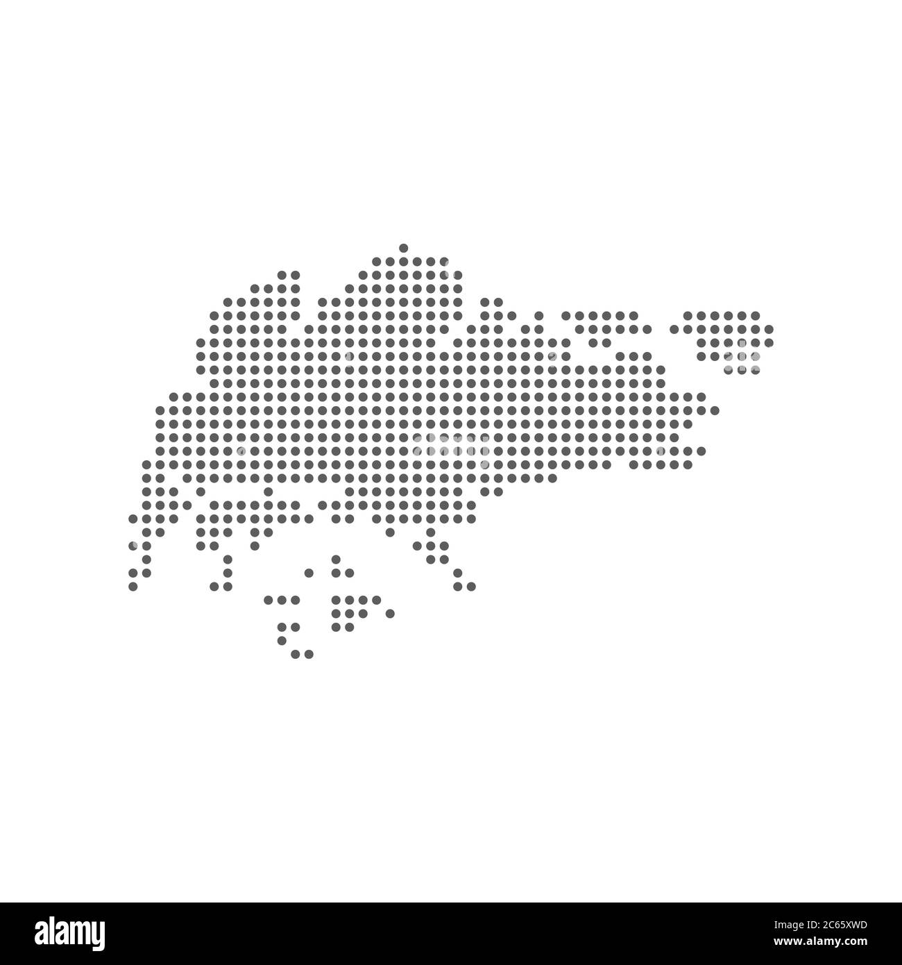 Singapore dotted polka dot map. Vector Stock Vector Image & Art - Alamy