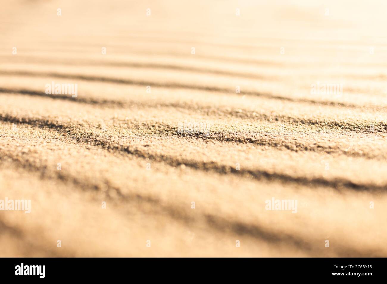 Wavy pattern sandy texture of clean beach sand surface. Coastline ...