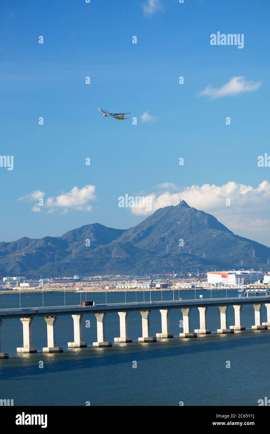 Hong Kong-Zhuhai-Macau bridge and Hong Kong International Airport ...