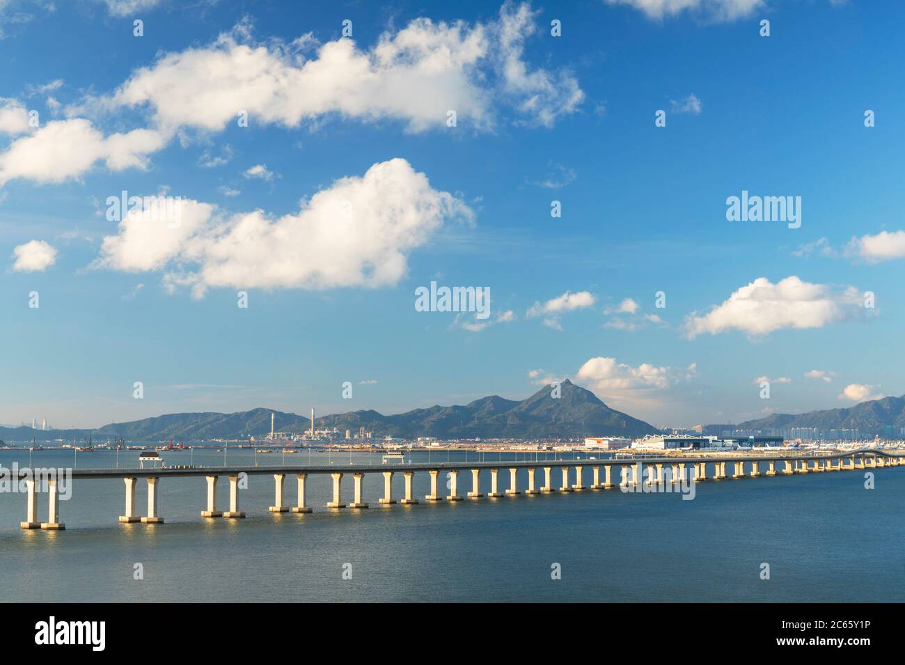 Hong Kong-Zhuhai-Macau bridge and Hong Kong International Airport ...