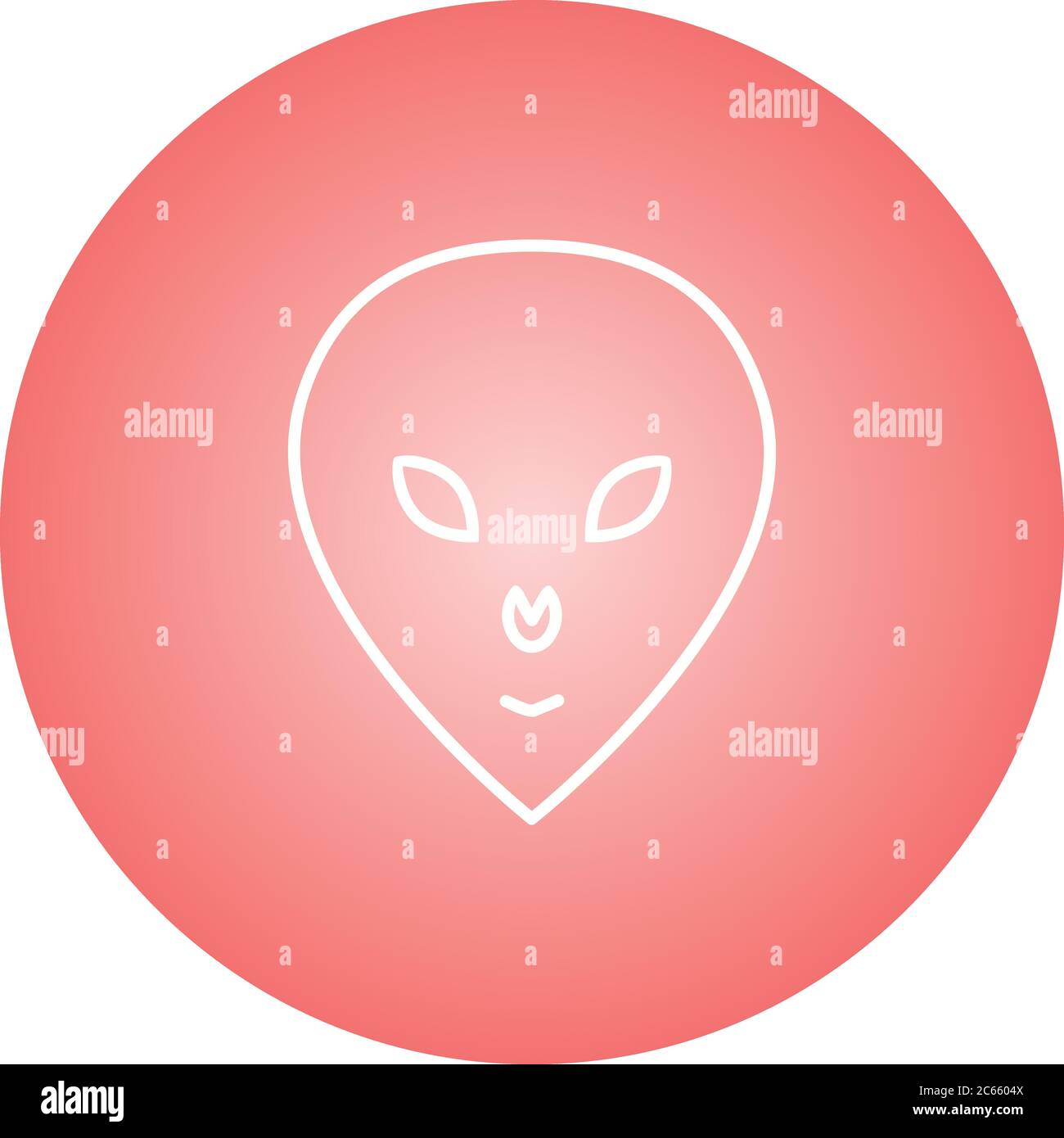 Unique Alien Face Vector Line Icon Stock Vector Image & Art - Alamy