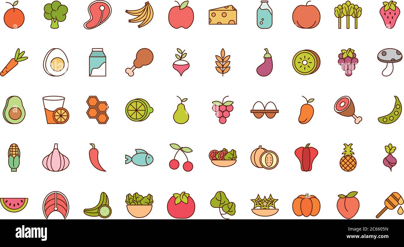 healthy food fresh fruits vegetables and protein ingredient products ...