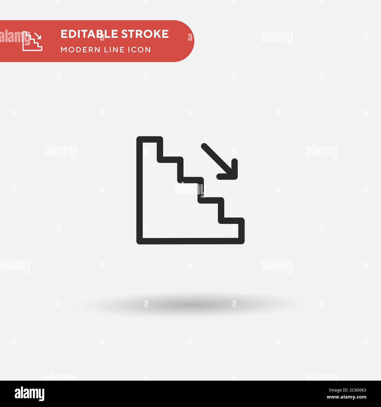 Stairs Simple vector icon. Illustration symbol design template for web ...
