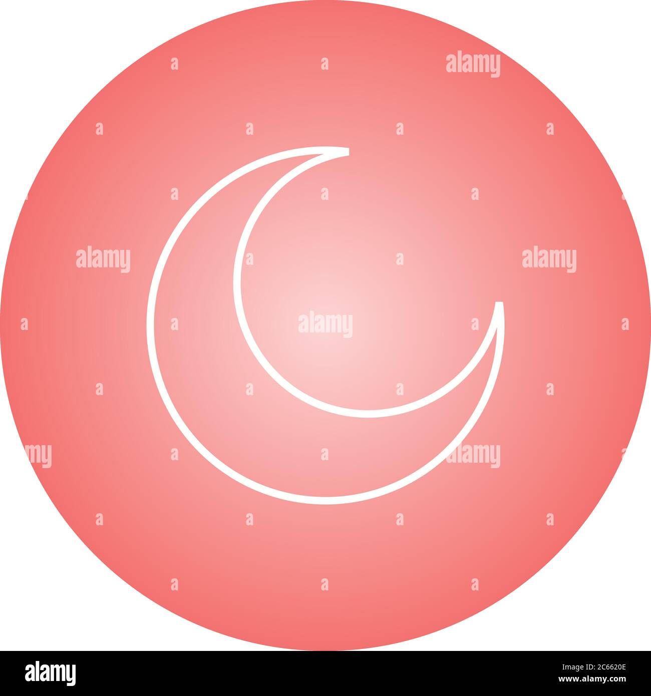 Unique Half Moon Vector Line Icon Stock Vector Image & Art - Alamy