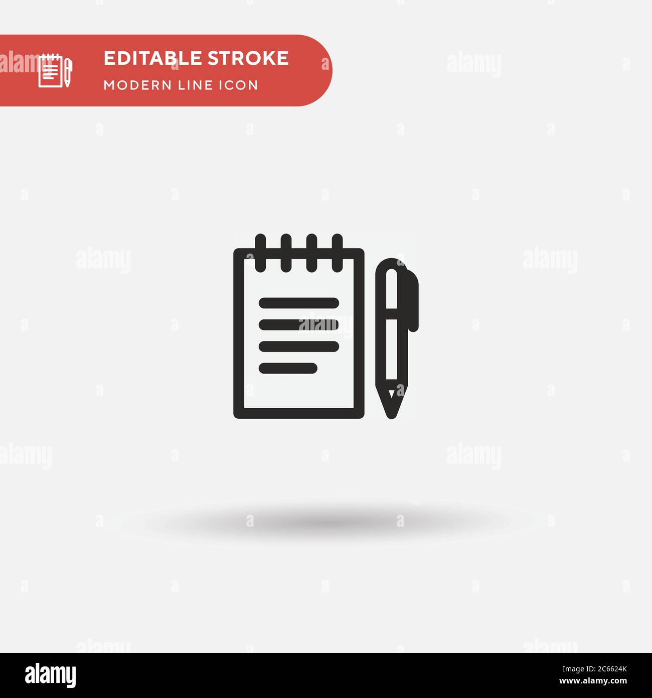 Notes Simple vector icon. Illustration symbol design template for web ...