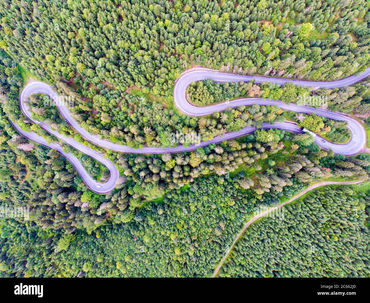 Aerial view stunning winding highway hi-res stock photography and ...