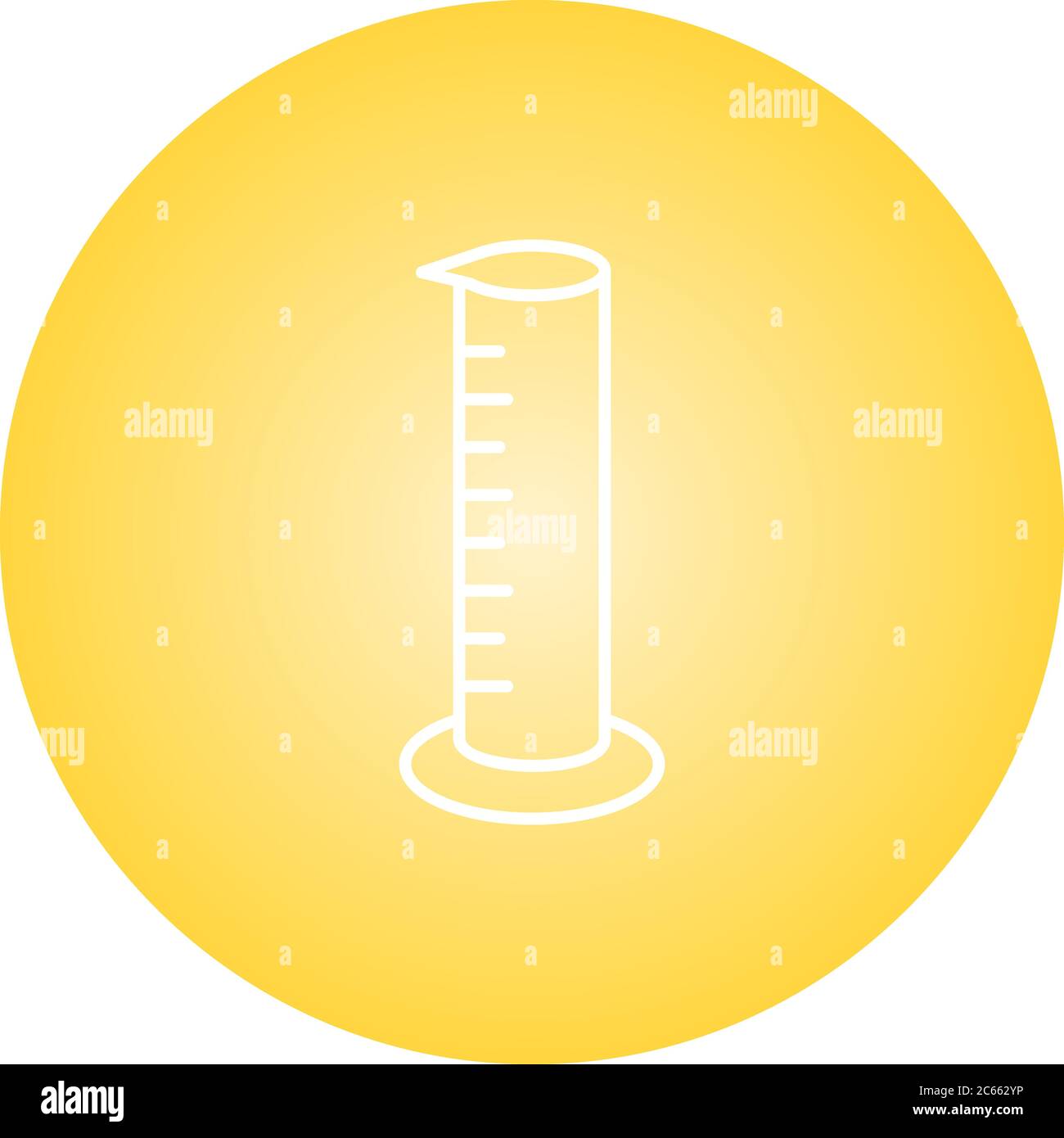 Unique Graduated Cylinder Vector Line Icon Stock Vector Image & Art - Alamy