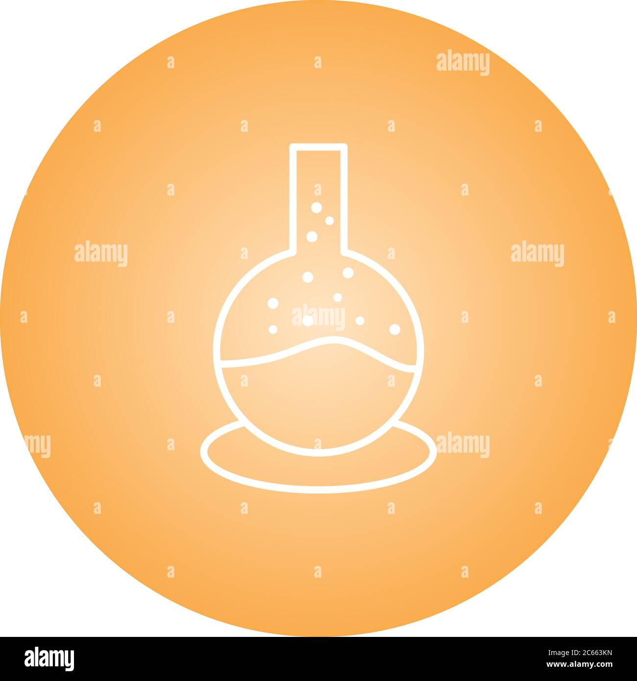 Unique Bubbles From Experiment Vector Line Icon Stock Vector Image ...