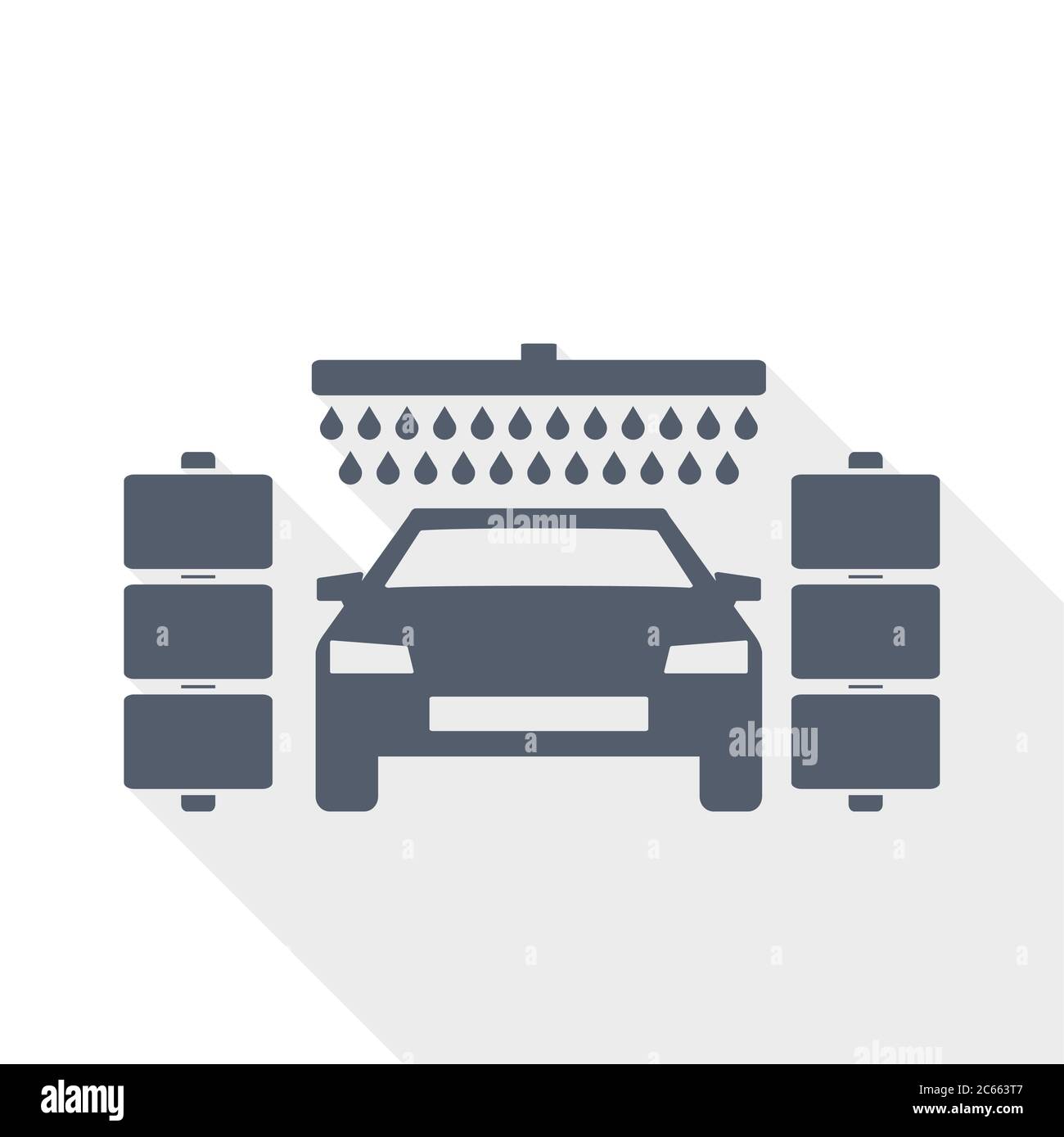 Car wash, auto cleaning service flat design vector icon Stock Vector ...