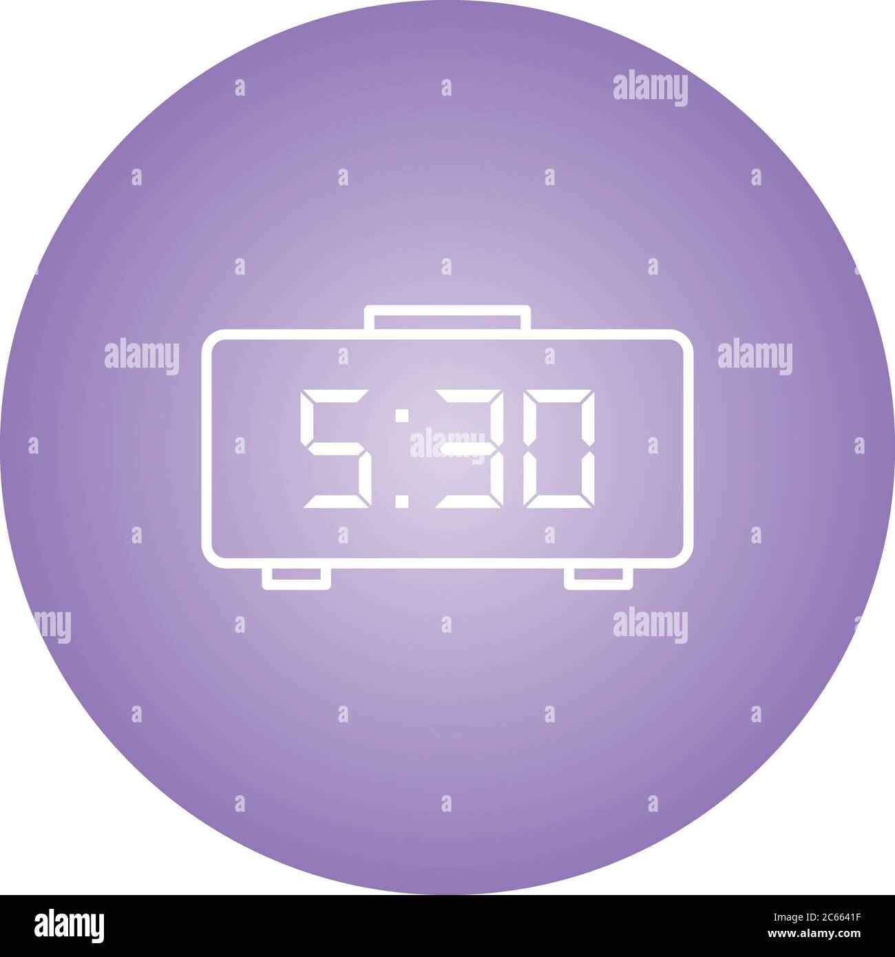 Unique Digital Clock Line Vector Icon Stock Vector Image & Art - Alamy