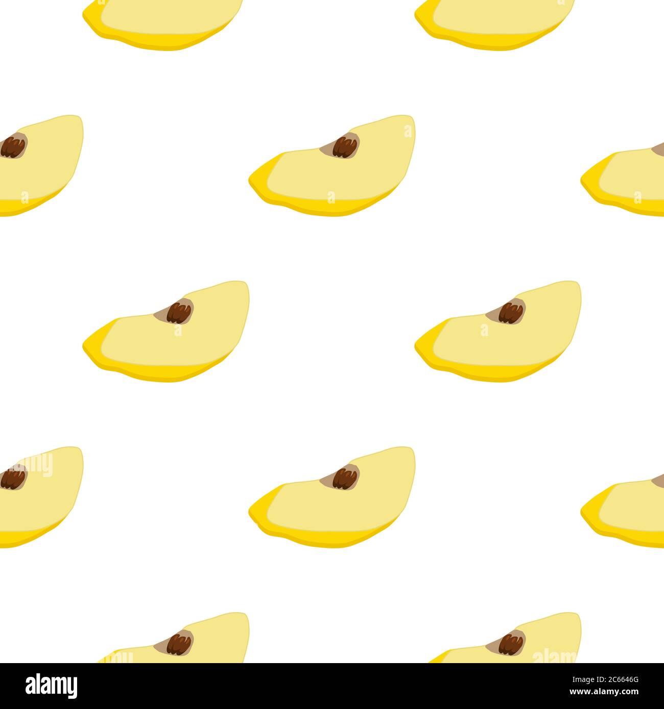 Illustration on theme big colored seamless quince, bright fruit pattern ...