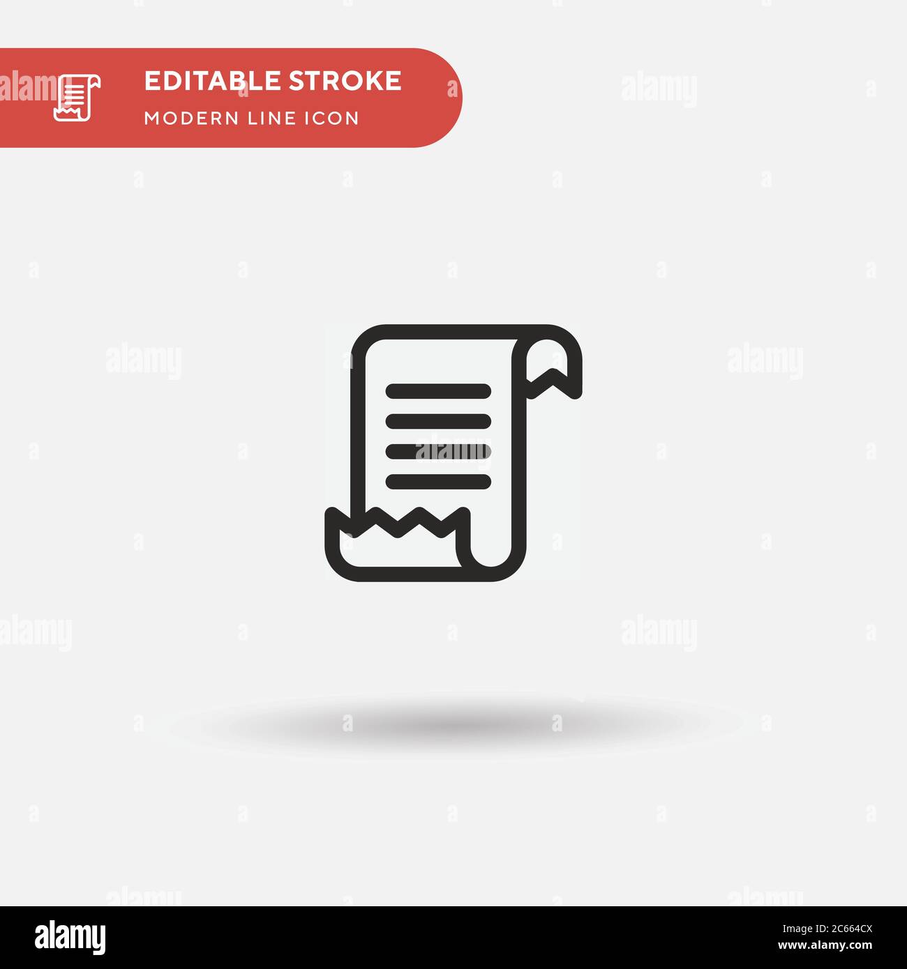 Receipt Simple vector icon. Illustration symbol design template for web ...