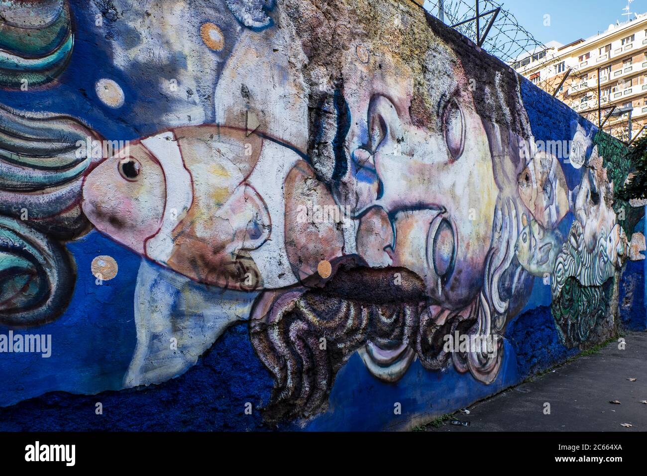 Graffiti on a house wall in Testaccio, Rome, Italy Stock Photo - Alamy